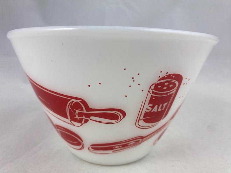Fire King Kitchen Aids Splash Proof Mixing Bowl Set – Rare 1950s ...