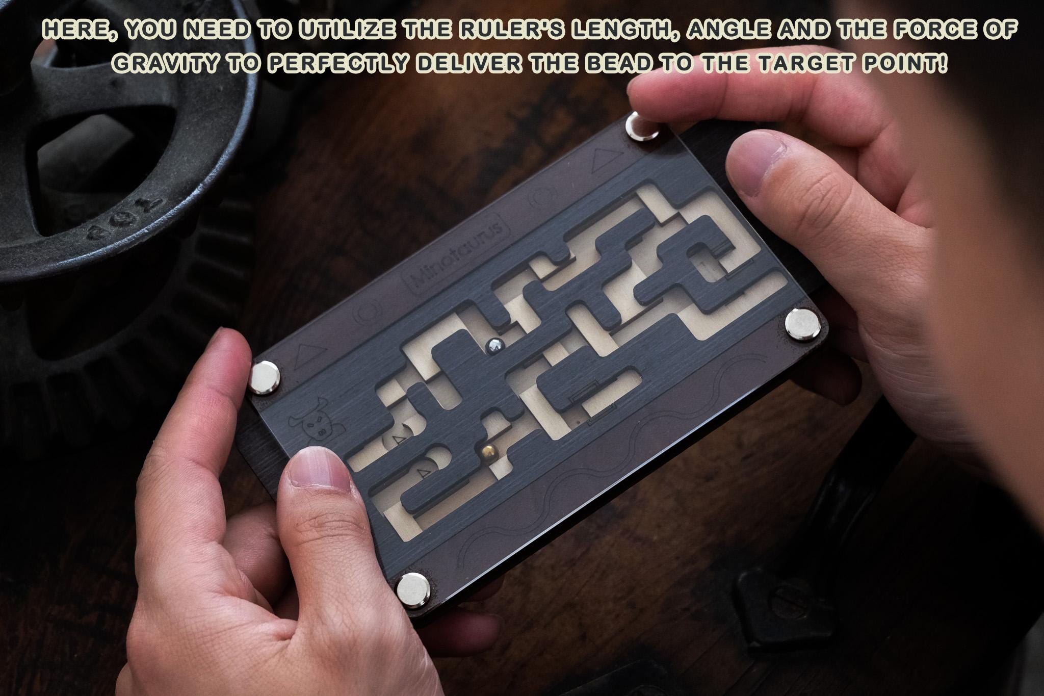 3D Wooden Minotaur Labyrinth Puzzle – Maze Game With Two Marbles ...