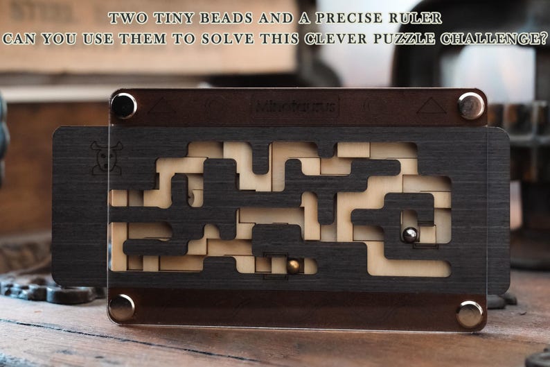 3D Wooden Minotaur Labyrinth Puzzle – Maze Game With Two Marbles ...
