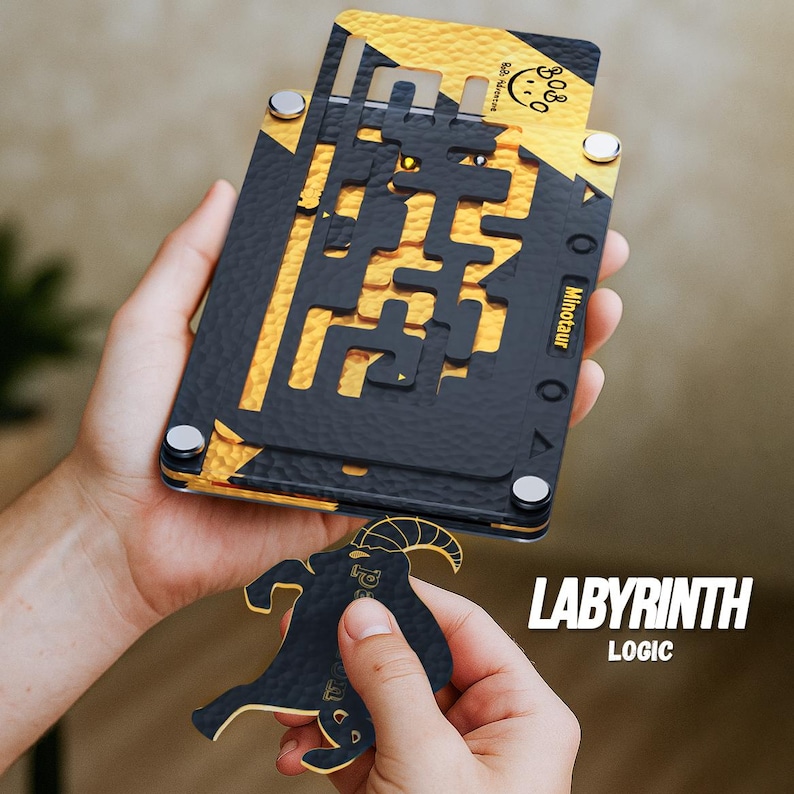 Minotaur’s Labyrinth Challenge • Double-sided Wooden Maze Board • Fun Brain Teaser Game - Etsy