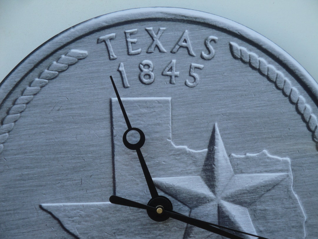 Texas State Quarter Macro Print Art Clock#-free SHIPPING-# Vintage ...