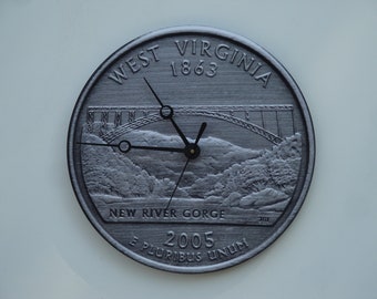 West Virginia Clock - Etsy