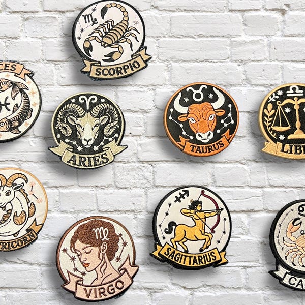 Virgo Capricorn Patch - Etsy UK
