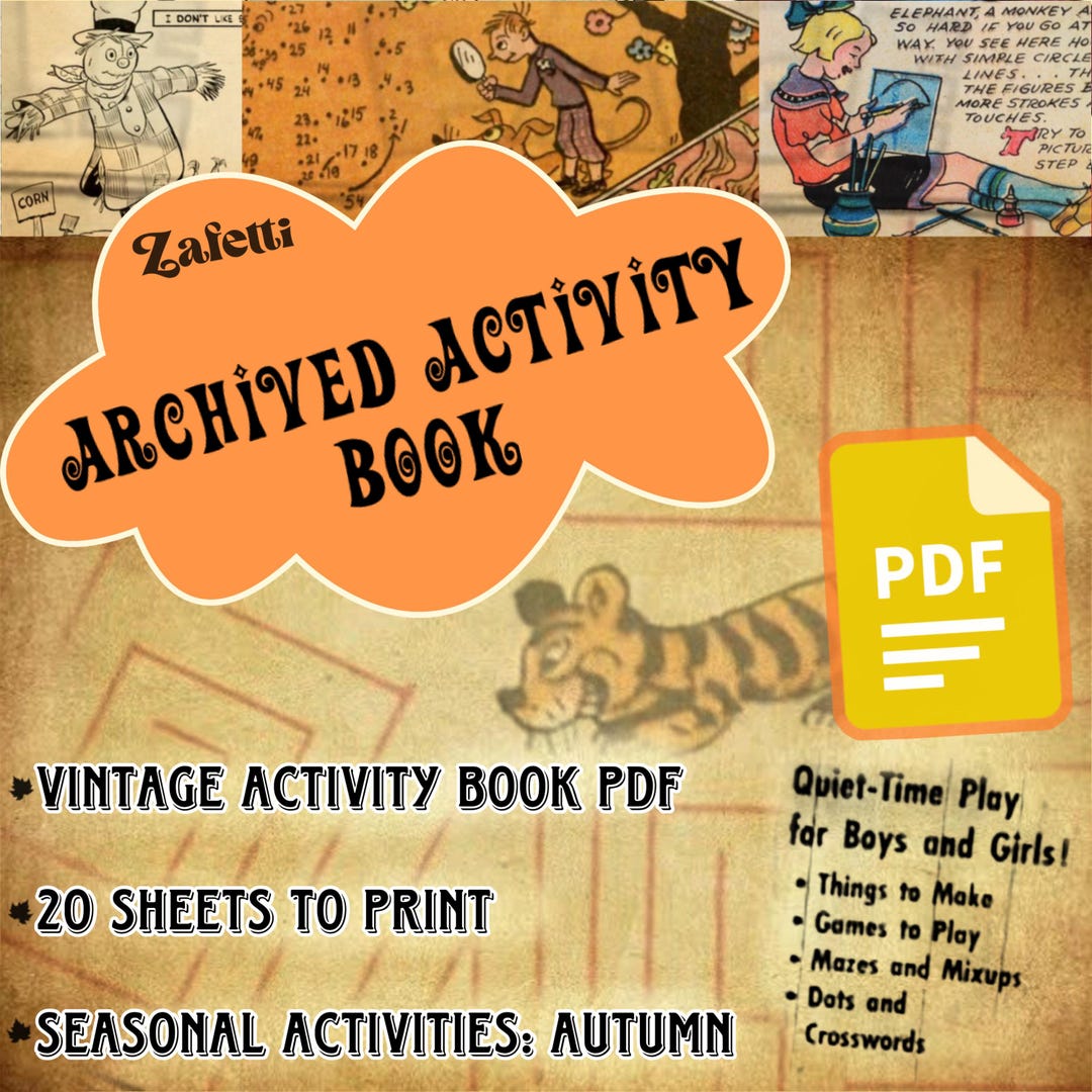 VINTAGE ACTIVITY PDF, Archived Scans of Activity Pages, Fall Activities ...