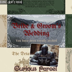 Medieval Wedding Website Template: Customizable Canva Design - Etsy