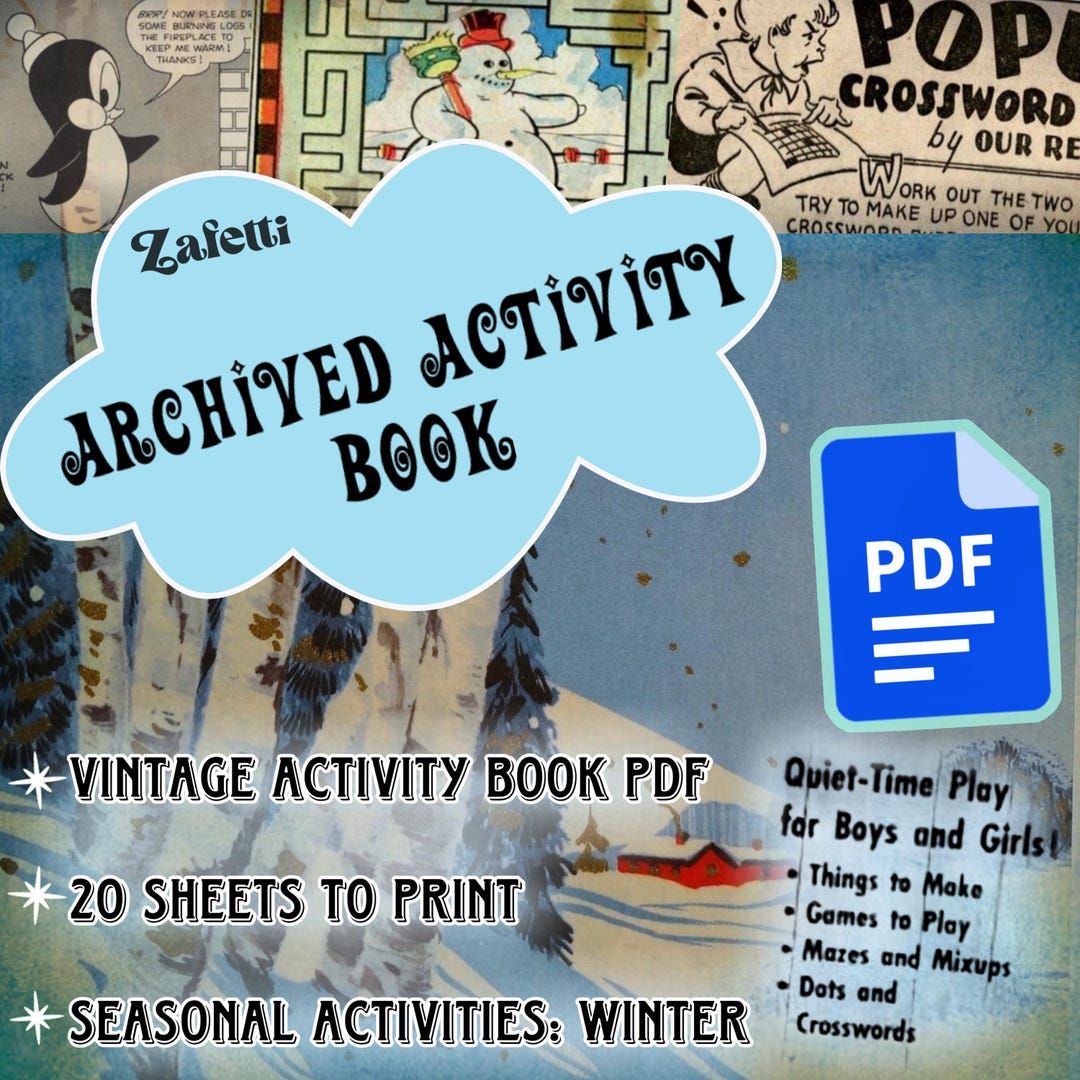 VINTAGE ACTIVITY PDF, Archived Scans of Activity Pages, Winter ...