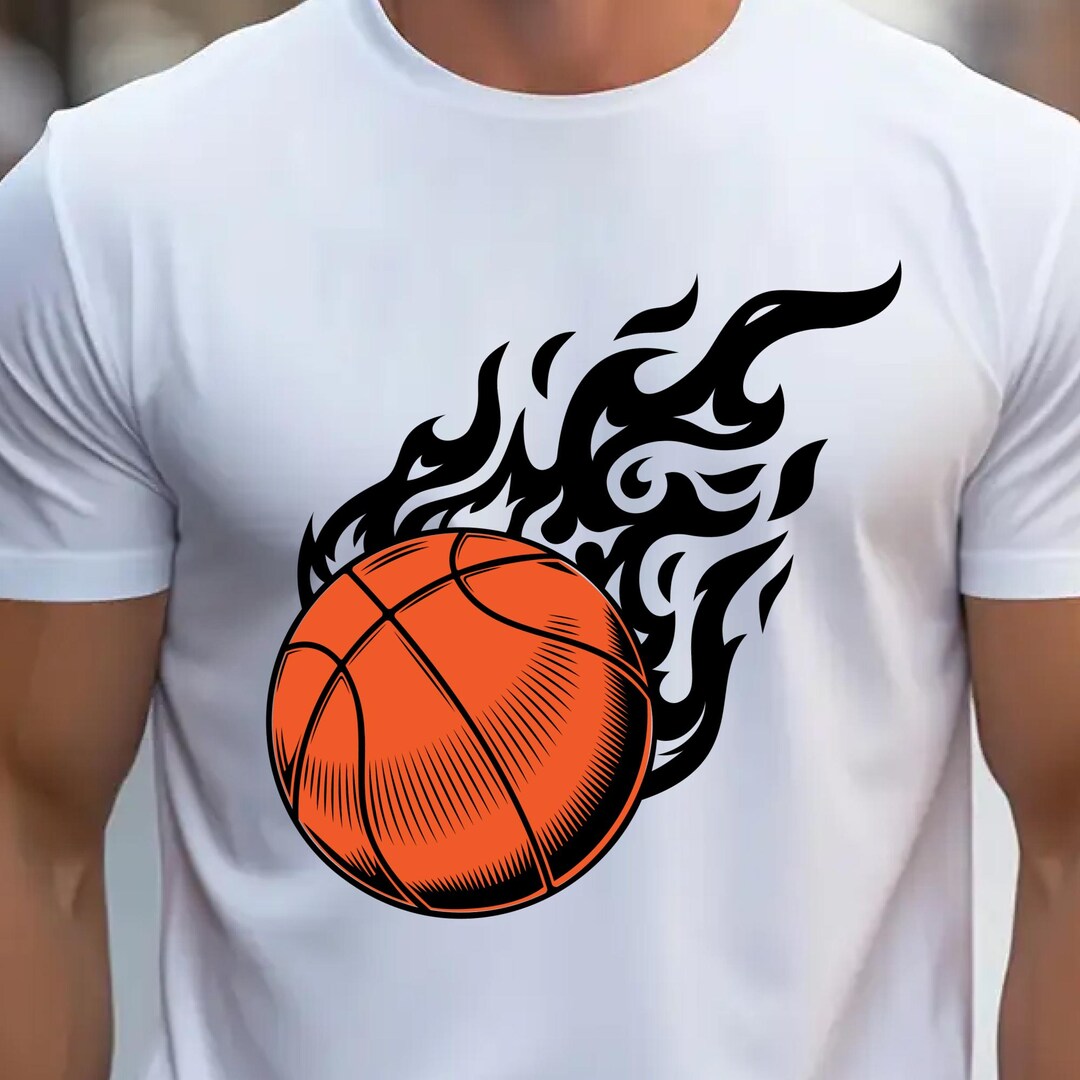 Flaming Basketball Svg, Basketball Fire Png, Basketball Man Fire Jpg ...