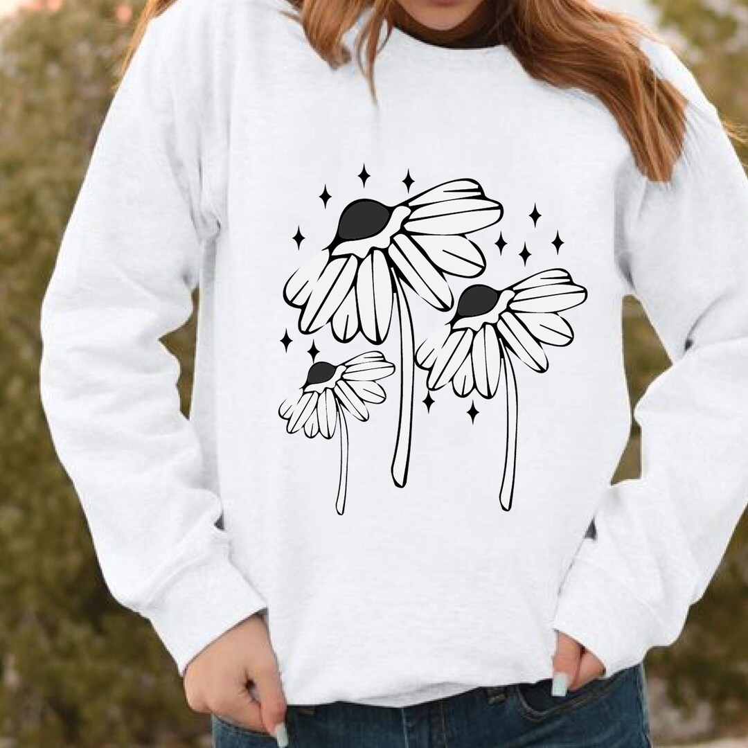 Cone Flower Svg, Line Art Png, Black and White Jpg, Flower Bundle Eps ...