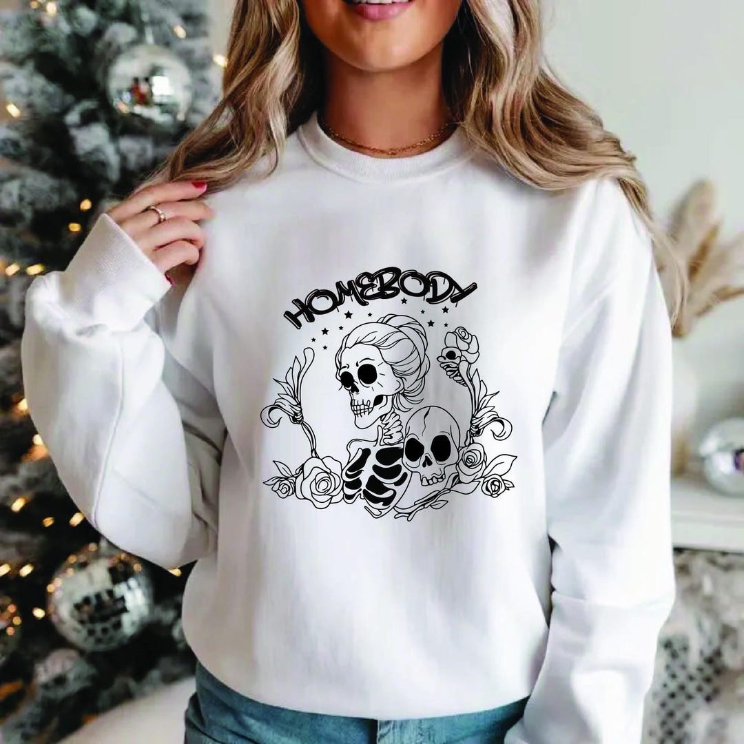Homebody Skeleton Svg, Spooky Vibes Png, Snarky Skeleton Jpg, Messy Bun ...