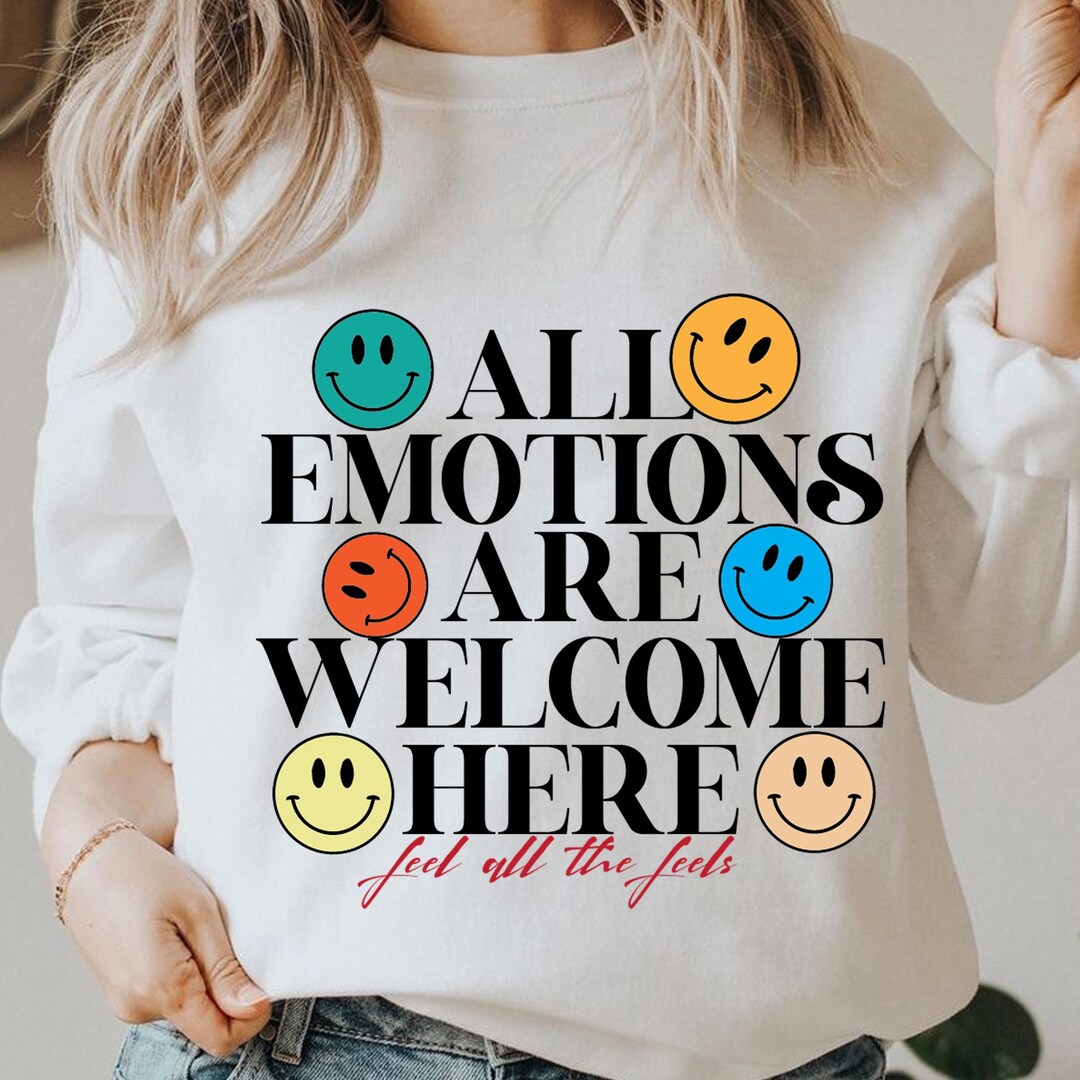 All Emotions Welcome Here SVG: Trendy Feelings Design (digital Download ...