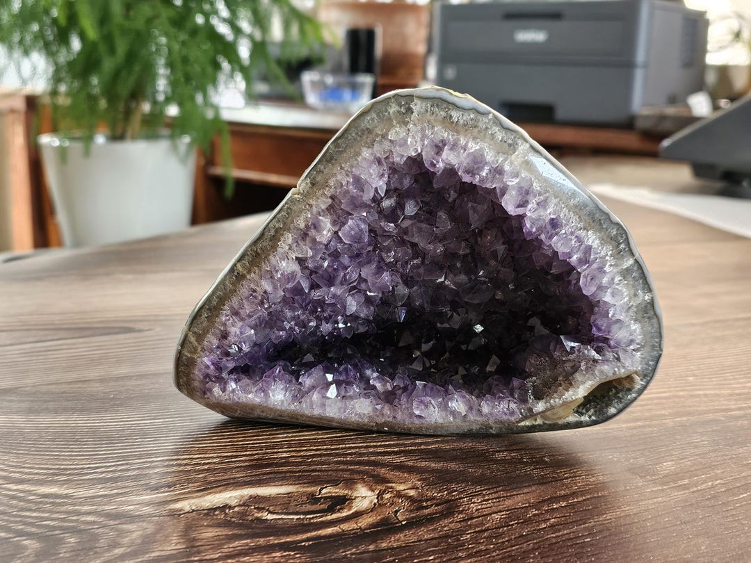 Amethyst Geode Purple Stone Cluster From Uruguay - Etsy