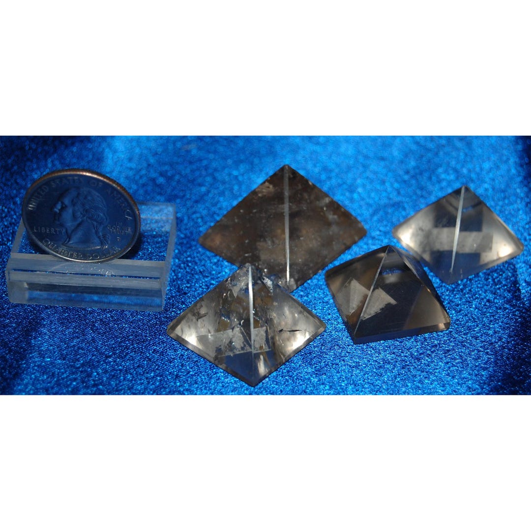 Smoky Quartz Pyramid Set - Etsy