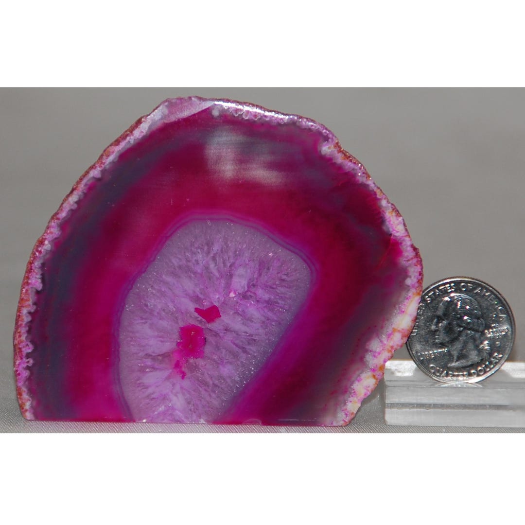 Pink Dyed Agate Geode - Etsy