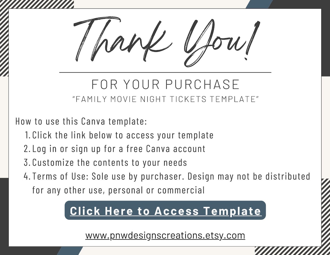 Family Movie Night Tickets Printable, Customizable Template - Etsy