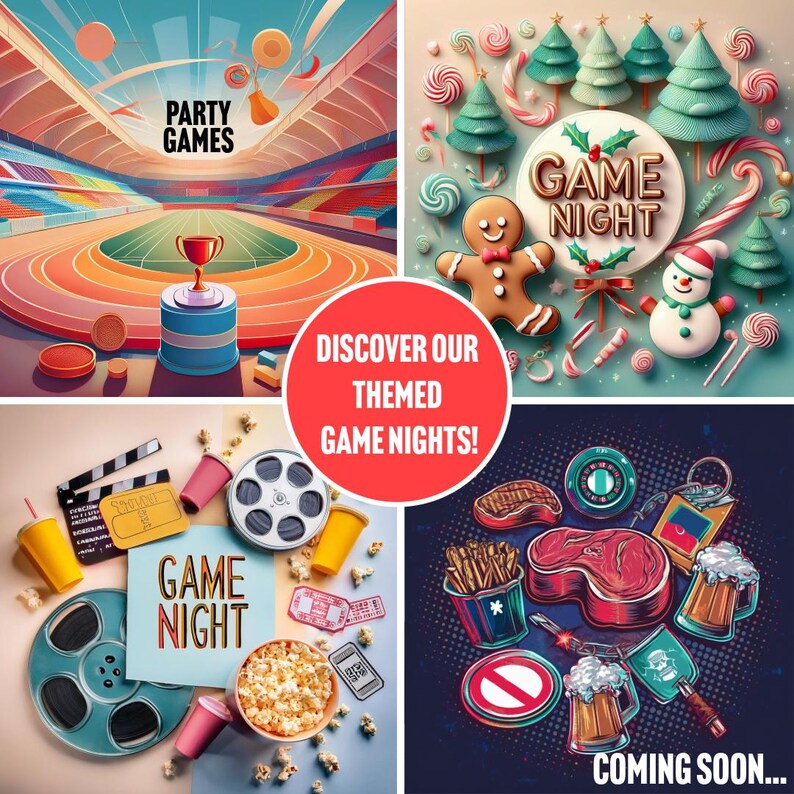 Party Games Digital Download Great Gift themed Games Party Prints ...
