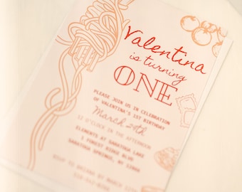 Editable Pasta Milestone Birthday Party Signage Minimal Pasta One 1st ...