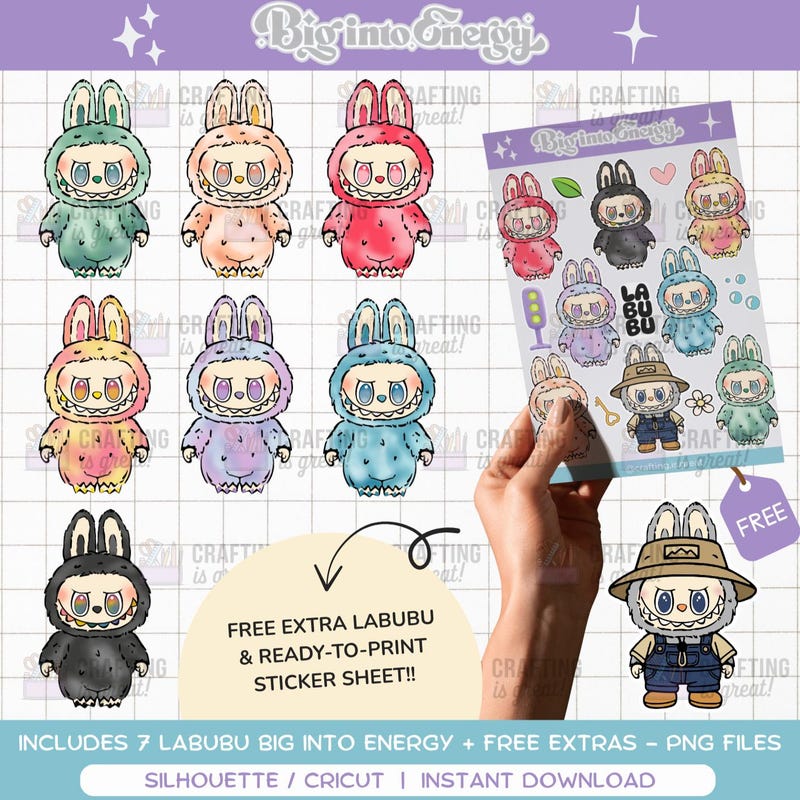 Labubu Big Into Energy Printable - Etsy