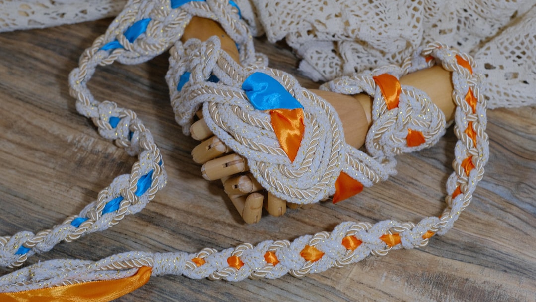 Custom Handfasting Cord – ‘nine Knots’ Design – White Gold Base With ...