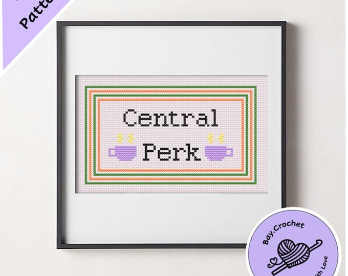 Friends 'central Perk' Sign Cross Stitch Pattern - Etsy