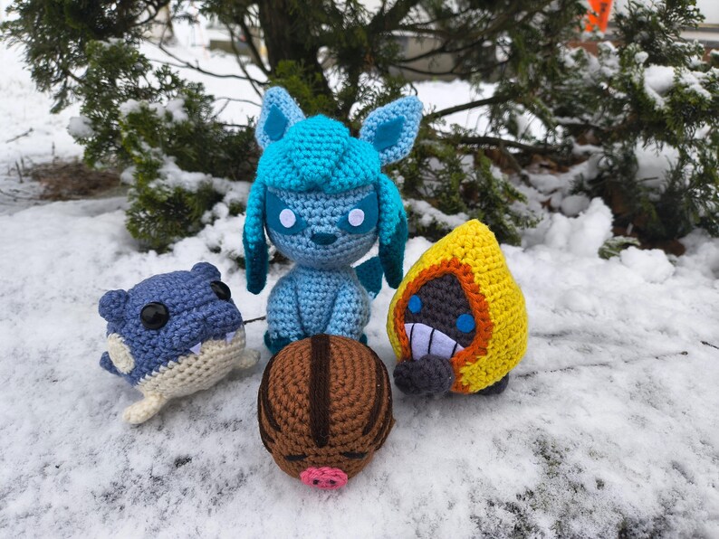 Glaceon Amigurumi Pattern | Easy Pokémon-inspired Crochet PDF - Etsy UK