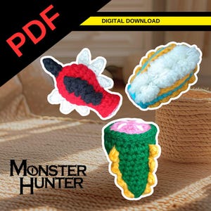 Pattern Tail Cut (monster Hunter) Amigurumi, Keychain - Etsy
