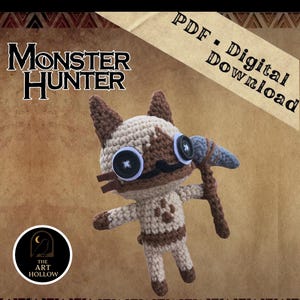 Felyne Amigurumi Crochet Pattern | Monster Hunter Inspired PDF Tutorial ...