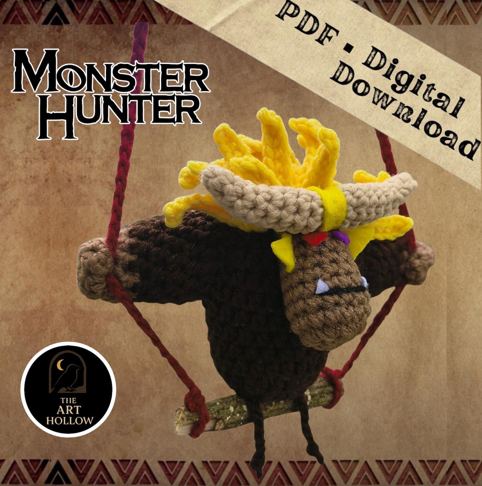 Rajang Amigurumi Crochet Pattern | Monster Hunter Inspired PDF Tutorial ...