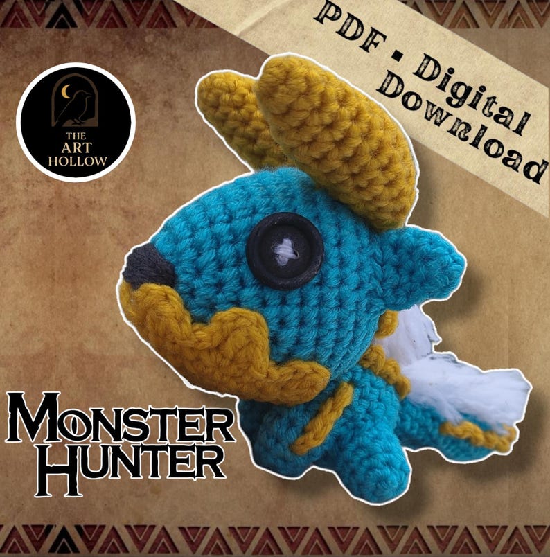 Zinogre Amigurumi Crochet Pattern | Monster Hunter Inspired PDF ...