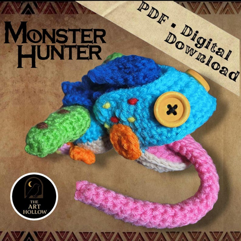 Pukei-pukei Amigurumi Crochet Pattern | Monster Hunter Inspired PDF ...
