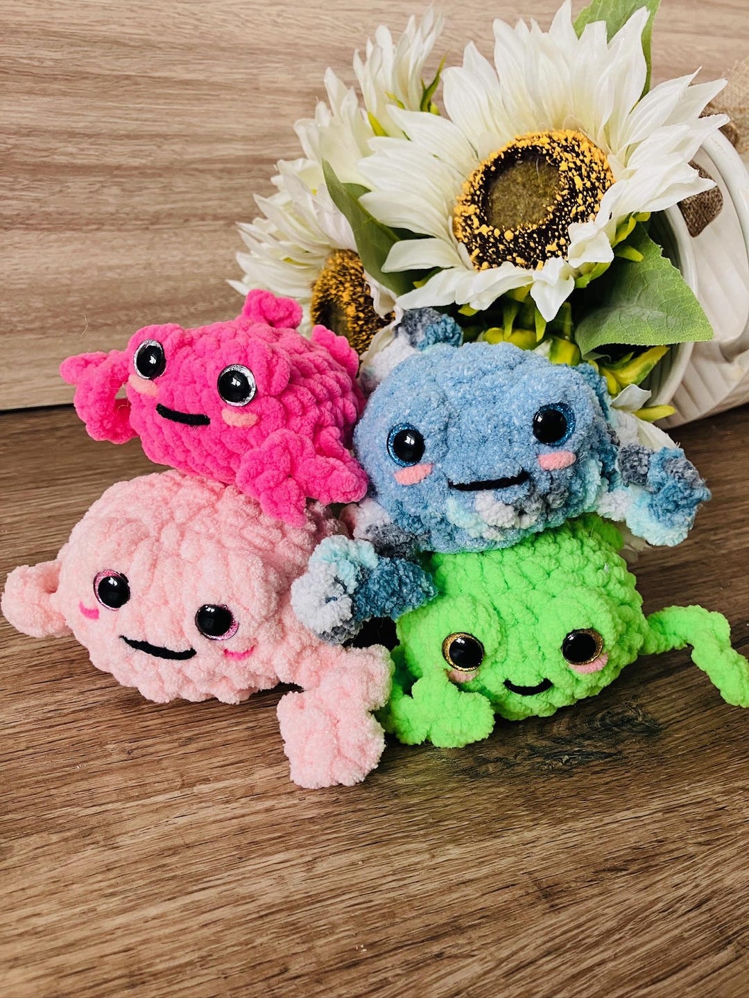 Plushie Leggy Frogs Amigurumi Stuffed Animal Toy, Desk Buddy, Birthday ...