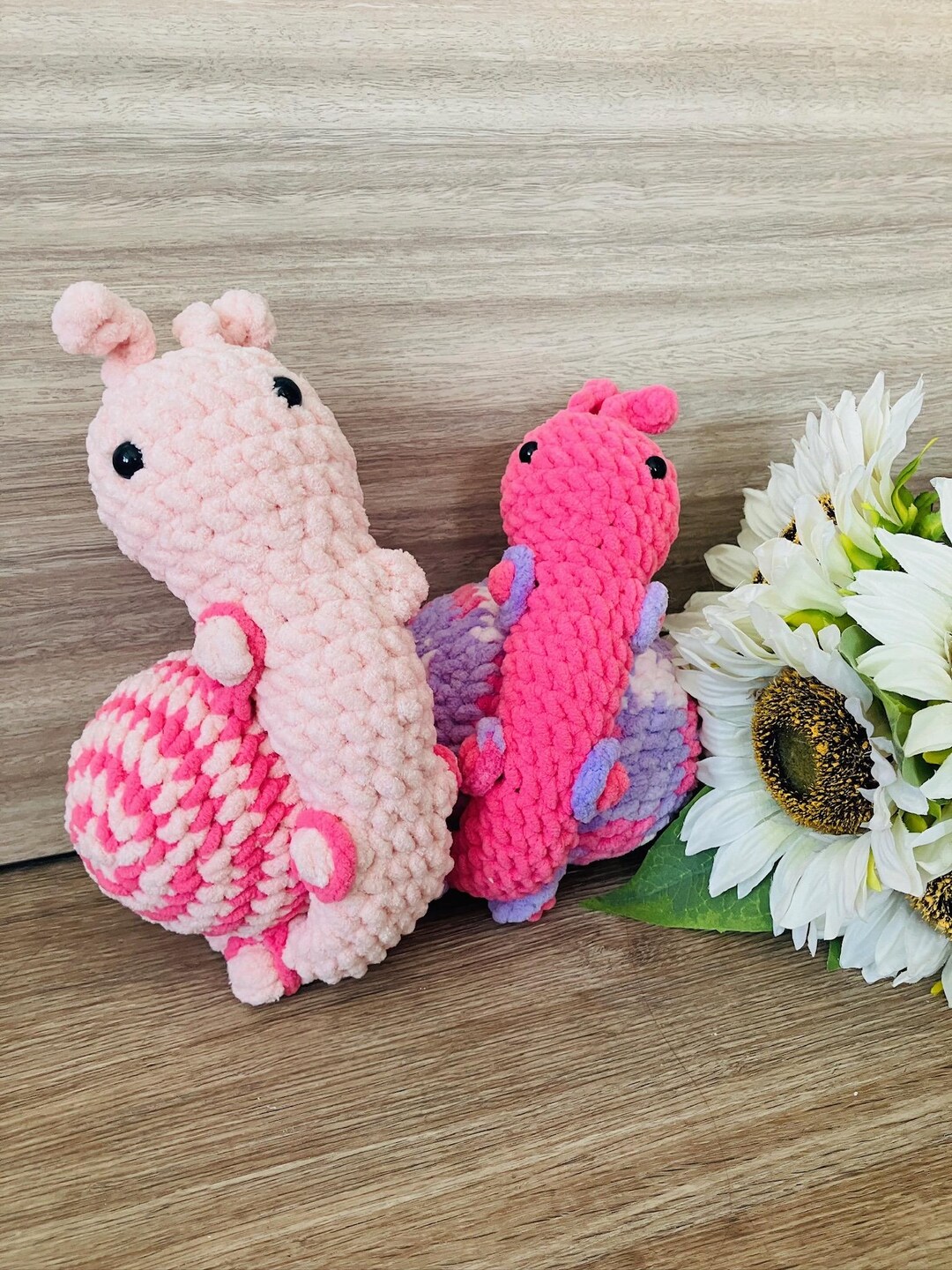 Crocheted Snail Plushie: Handmade Amigurumi Toy With Interchangeable ...