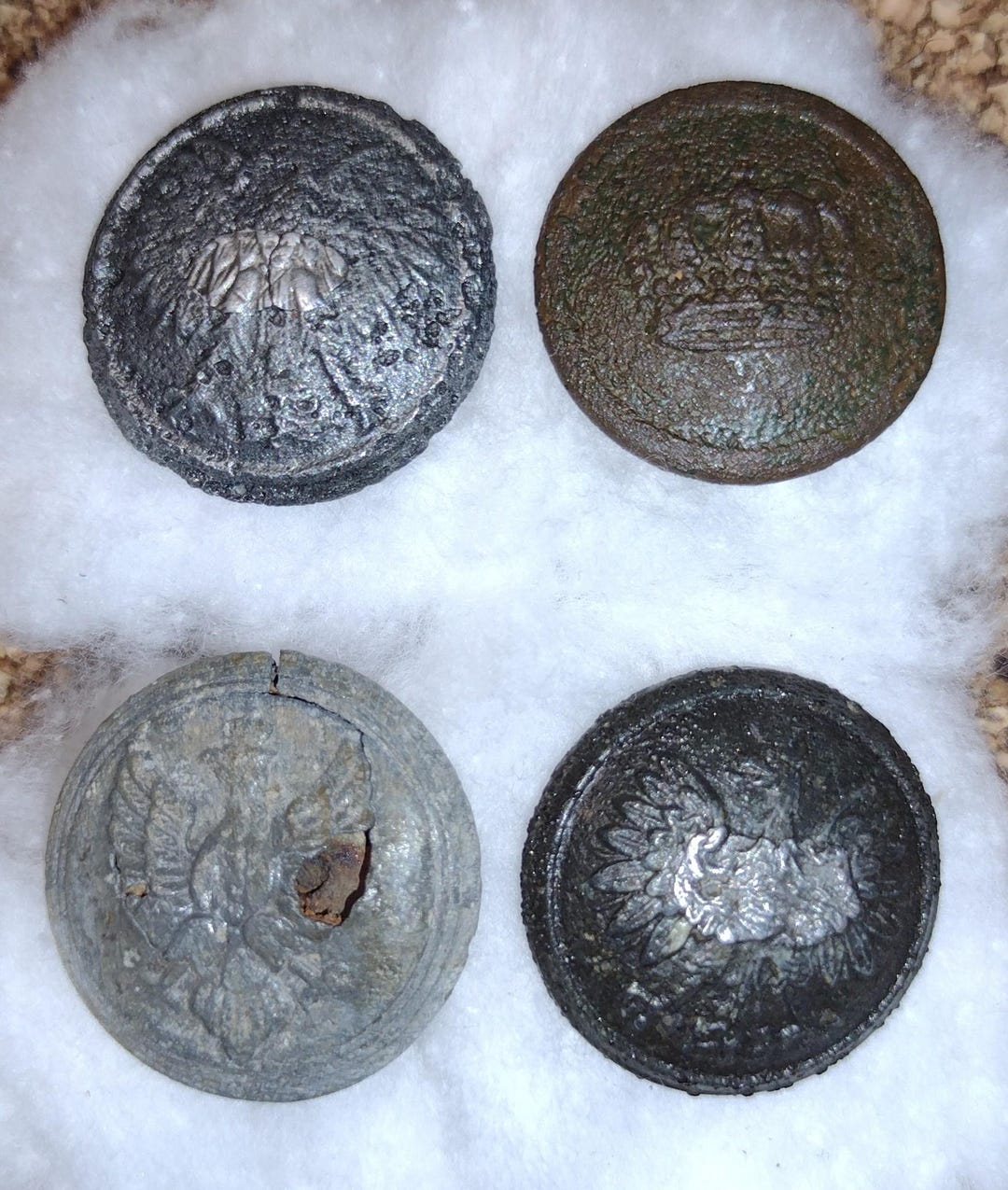 World War I Metal German Officers Buttons. Circa 1817 to 1920s. This ...