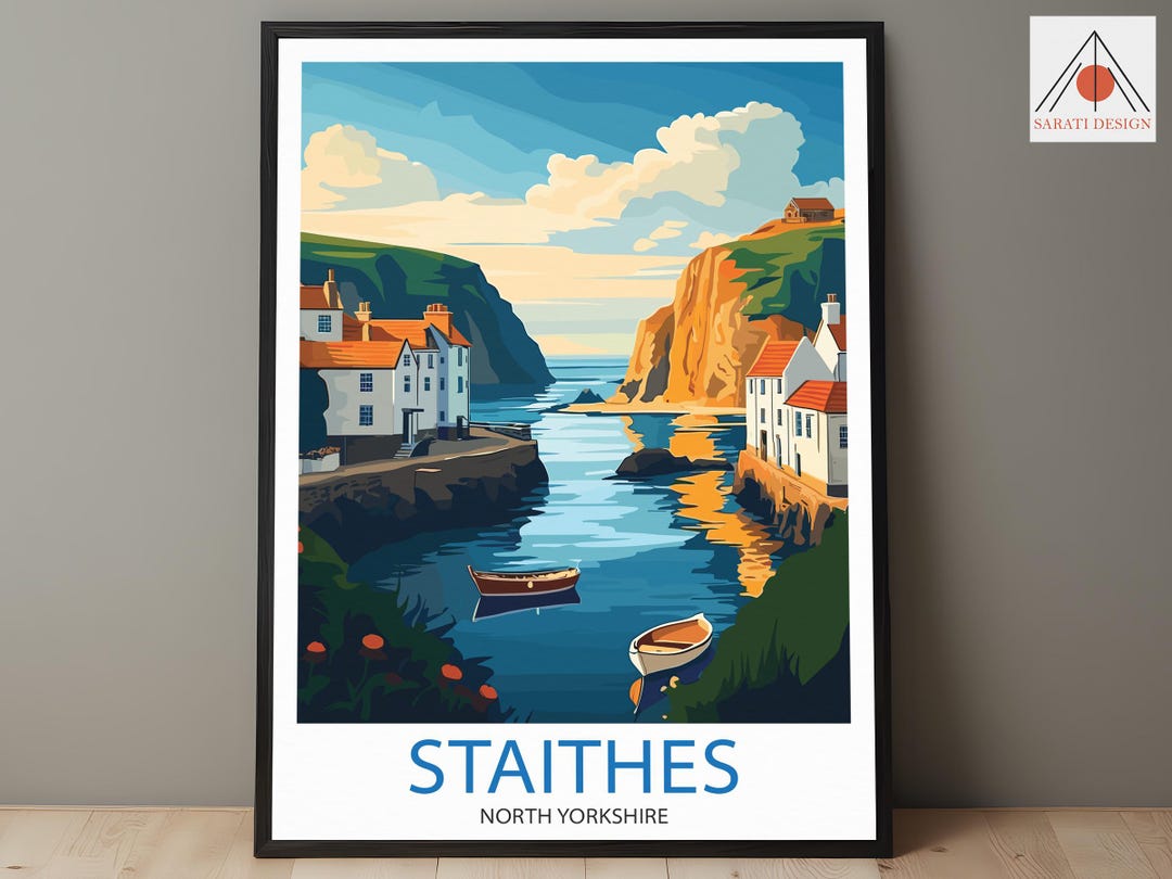 Staithes Travel Print | Staithes Poster | Staithes Art | Staithes ...