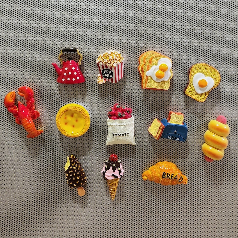 Realistic 3D Miniature Food Refrigerator Magnets - Etsy