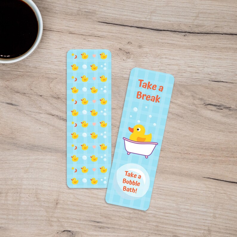Rubber Duck, Bubble Bath Bookmark - Etsy