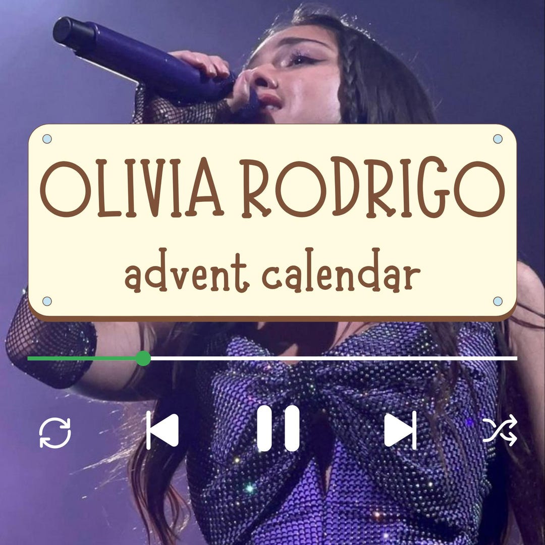 Unique Olivia Rodrigo Advent Calendar With QR Codes - Perfect Christmas ...