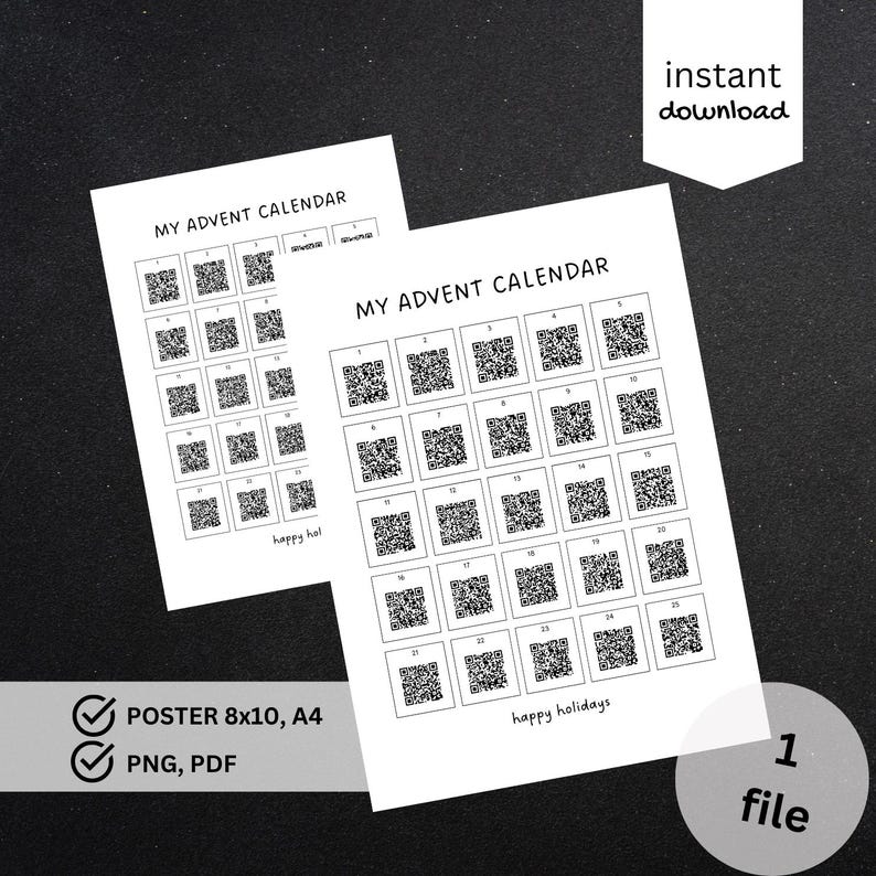 Billie Eilish Advent Calendar: Music QR Codes - Etsy