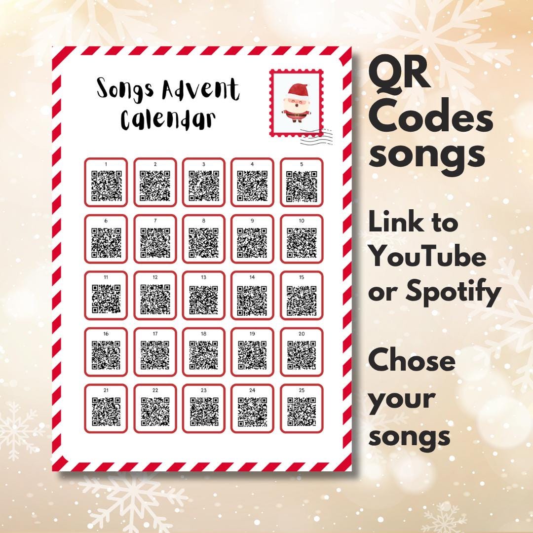Personalized Advent Calendar, Christmas Songs Playlist, Countdown ...