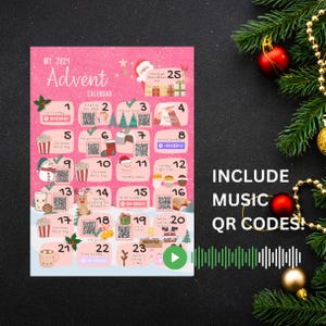Advent Calendar QR Codes, Christmas Countdown, Activities and Playlists - Etsy
