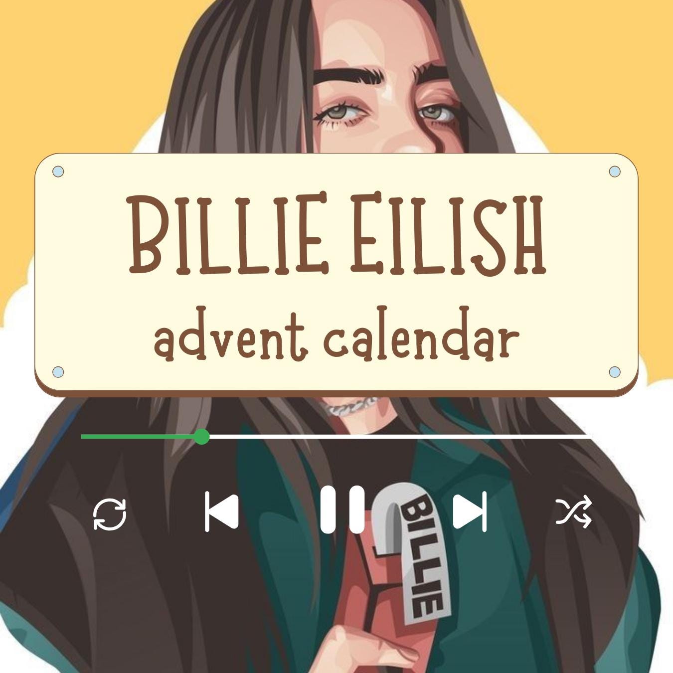 Unique Billie Eilish Advent Calendar With QR Codes - Perfect Christmas ...