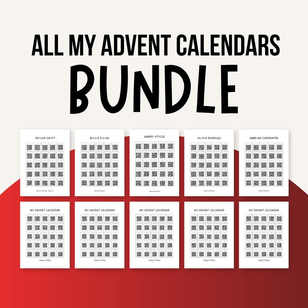 Advent Calendar: Music QR Codes Bundle - Etsy