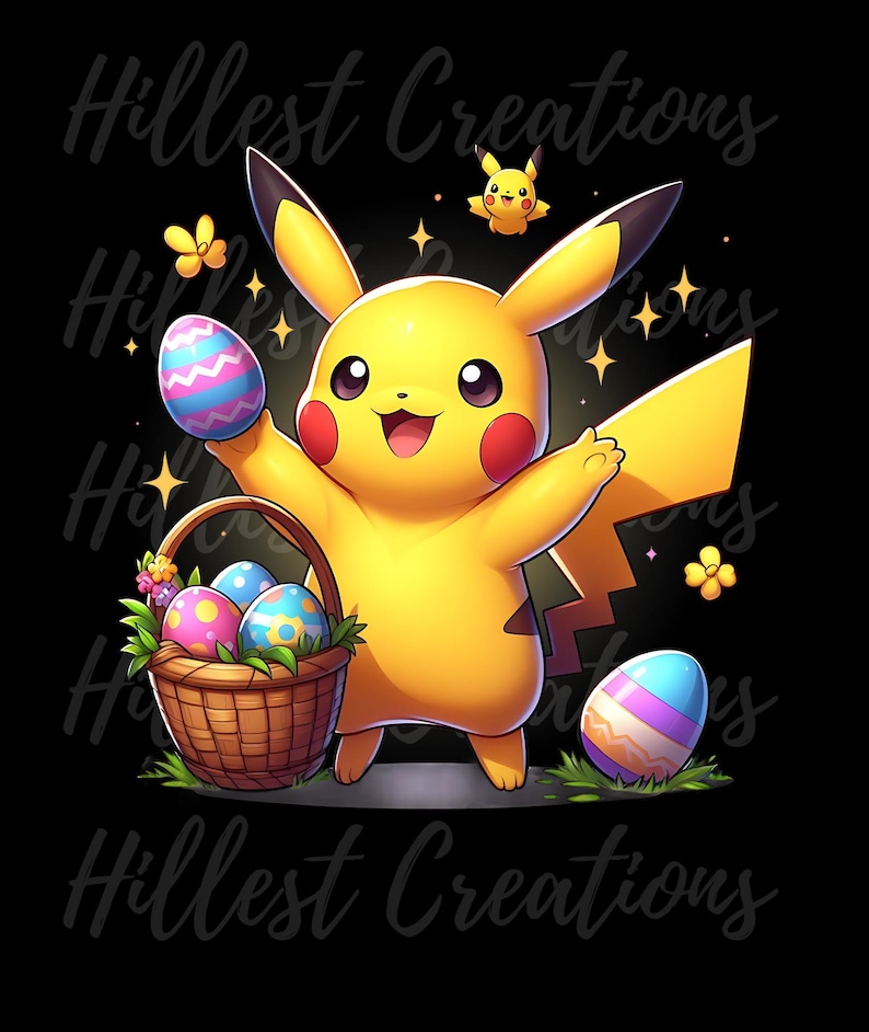 Pikachu Easter PNG - Etsy