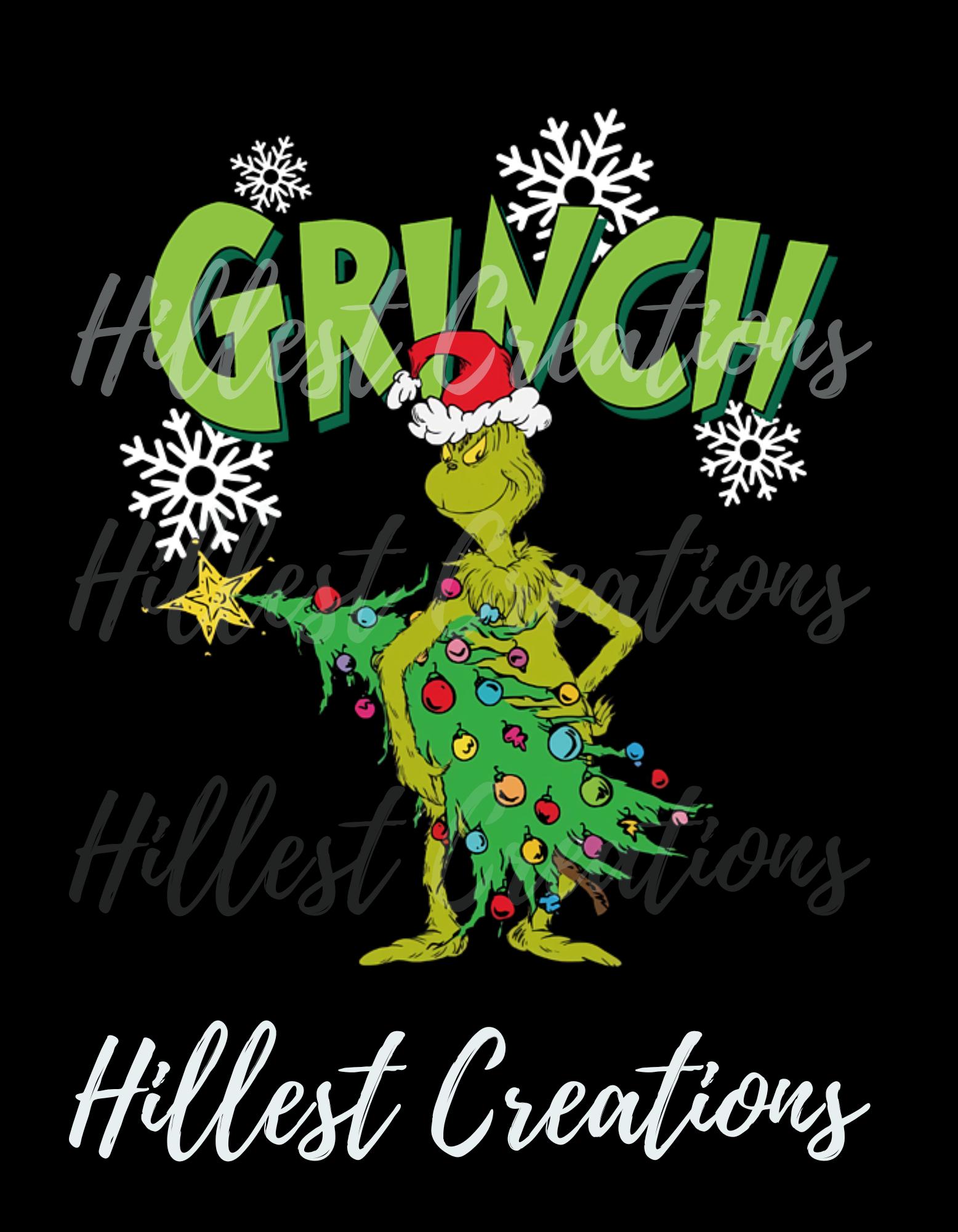 Grinch Christmas Tree PNG - Etsy