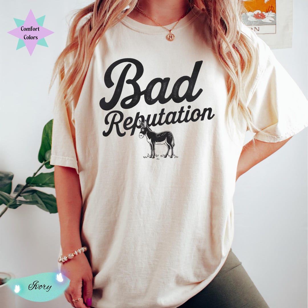 Funny Donkey Bad Reputation T-shirt, Comfort Colors T-shirt, Hilarious ...