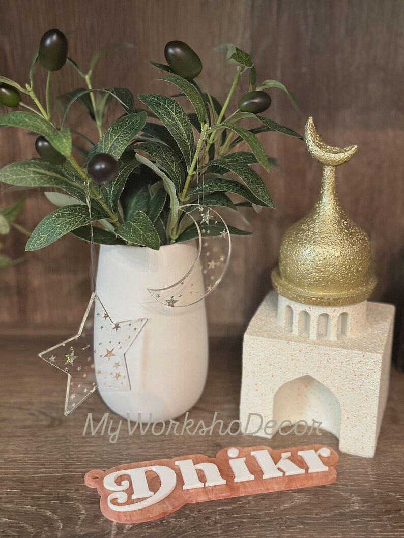 Ramadan Clear Acrylic Ornaments, Ramadan Tree Mini Ornaments, Ramadan ...