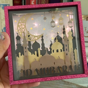 Islamic Art Mosque Shadow Box, Ramadan Decor, Islamic Decor, DIY ...