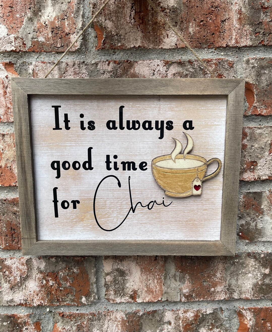 Chai Time Sign, Tea Time Sign, Custom Sign - Etsy