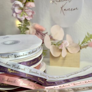 Ramadan Mubarak Satin Ribbon, Gift Packaging Ribbon, Ramadan Ribbon - Etsy