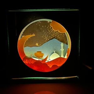 Islamic Art Mosque Shadow Box, Ramadan Decor, Islamic Decor, DIY ...