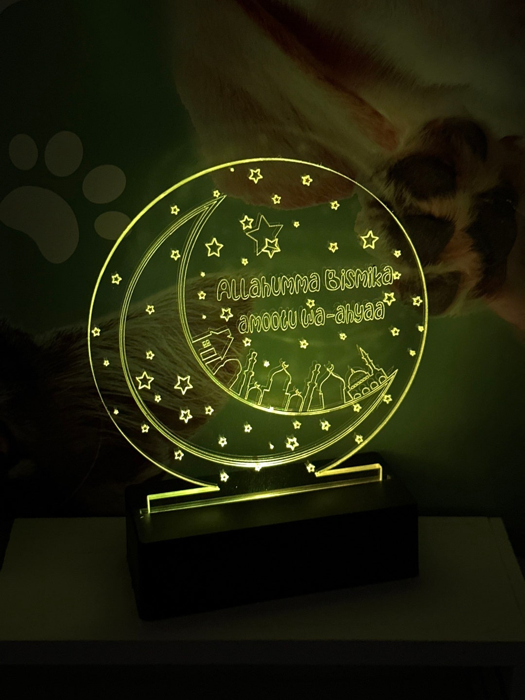 Custom LED Light, Name Sign, Eid Table Decor, Acrylic Led Light Sign ...